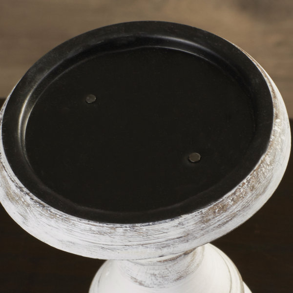 Laurel Foundry Modern Farmhouse® 3 Piece Wood Tabletop Candlestick Set